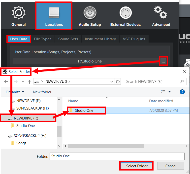 Studio One Pro 7: How do I back up my song files to another hard drive ...