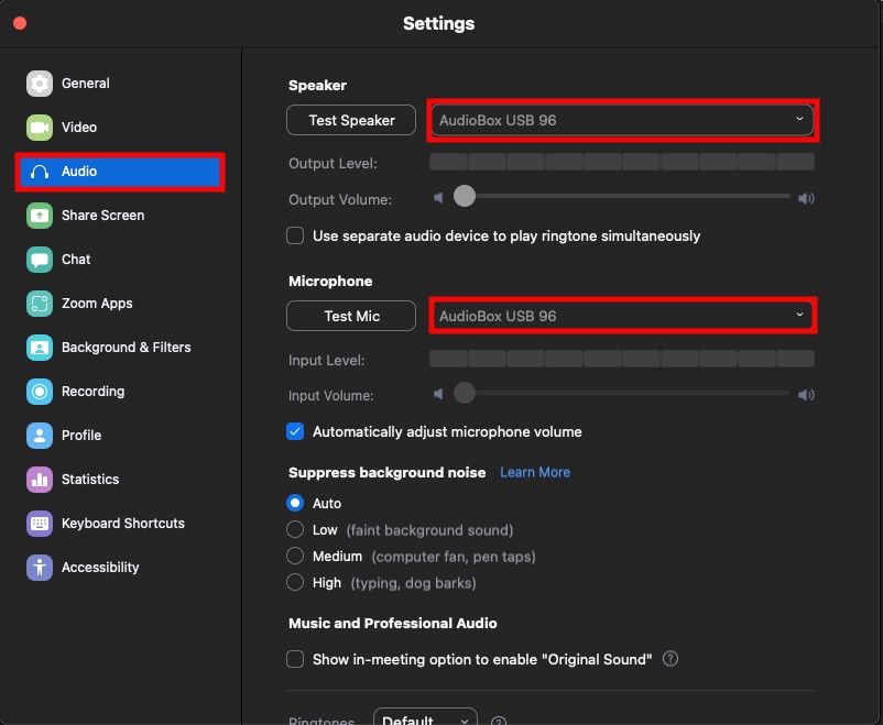 Audiobox USB 96: Using your Audiobox with Video Conferencing Software ...