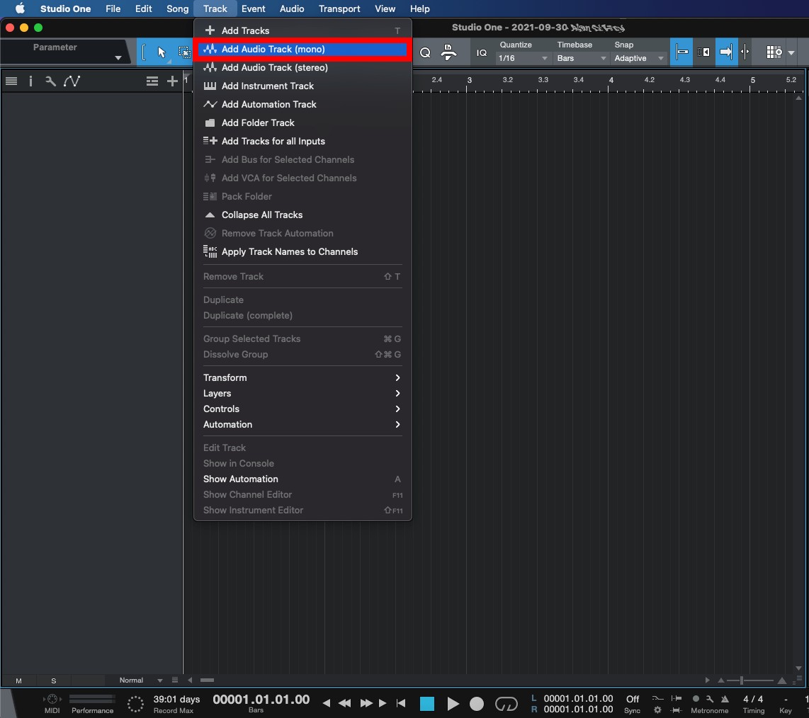 Studio 24c: Setup an Audio Track in Studio One – Knowledge Base | PreSonus