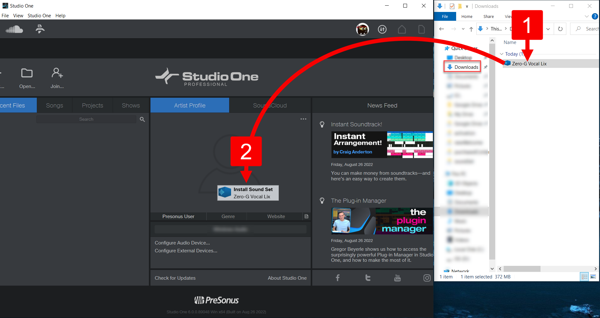 [7] Studio One Pro 7: Installing Studio One Sample and Loop Libraries – Knowledge Base | PreSonus